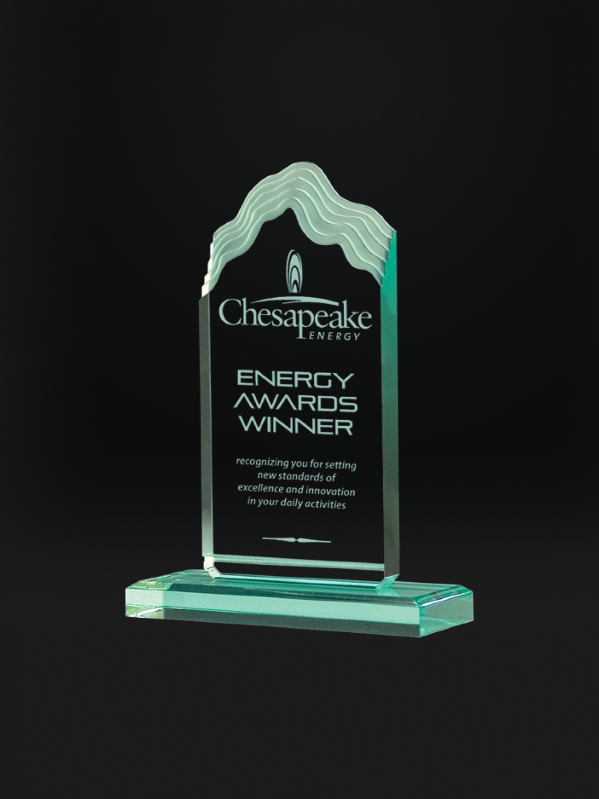 Jade Wave Acrylic Award – TES: The Engraving Shoppe